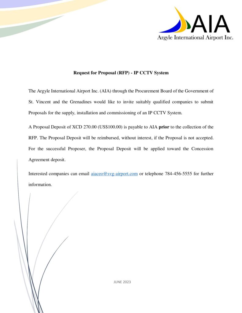 Request For Proposal (RFP) – IP CCTV System – Argyle International Airport